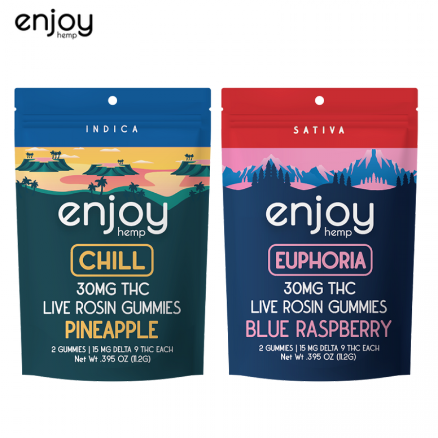 Enjoy Hemp Delta 9 Live Rosin Gummies 30mg | 2 Count/Pack